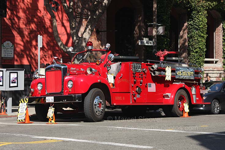 Fire Engines Photos - 1955 Mack Fire engine San Francisco
