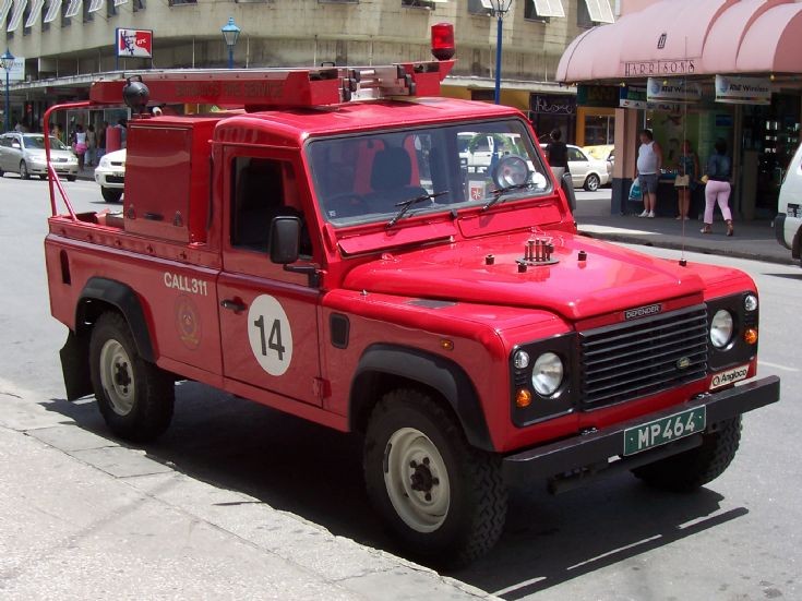 Fire Engines Photos - Barbados Fire Service Land Rover Defender