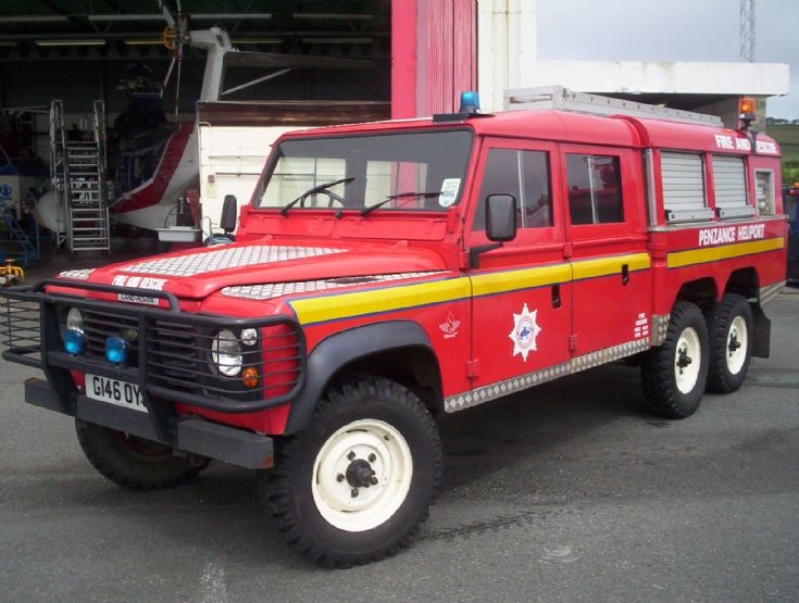 Fire Engines Photos - Land Rover 6x6 Penzance Airfield