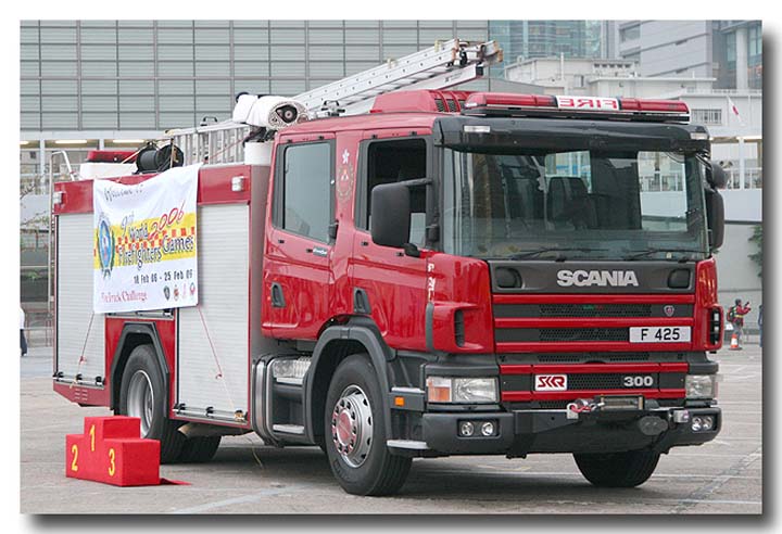 Fire Engines Photos - Image of new Scania Major pump Hong Kong