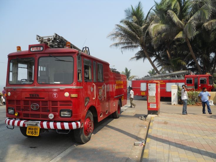 Two fire engines of the Mumbai fire department