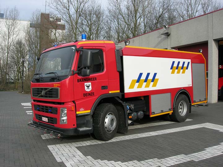 Fire Engines Photos - Fire brigade Deinze Belgium Watertanker Volvo