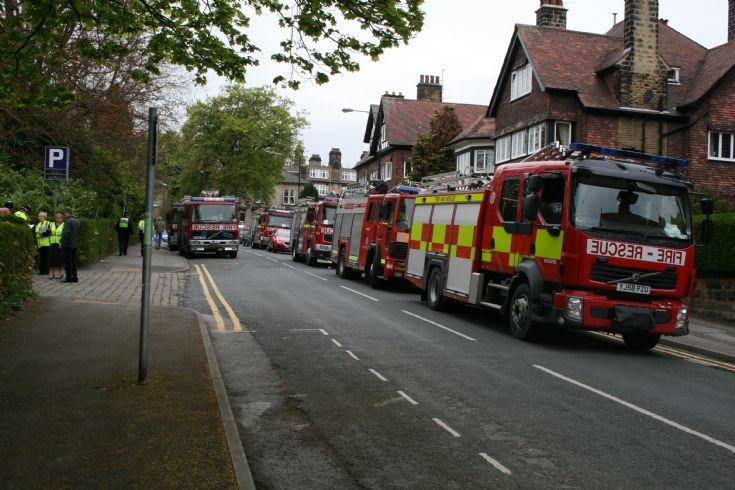 Fire Engines Photos - Engines at Hotel fire Harrogate