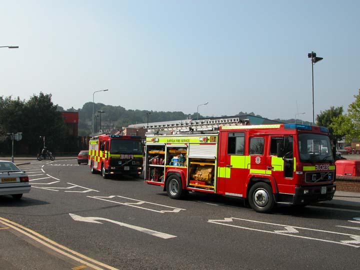 Fire Engines Photos - Two Volvo Suffolk fire service