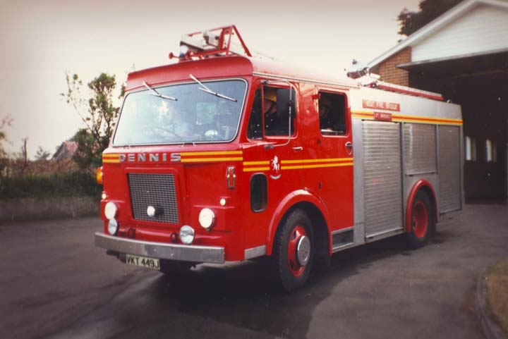 Fire Engines Photos - Dennis D type fire engine Kent fire brigade