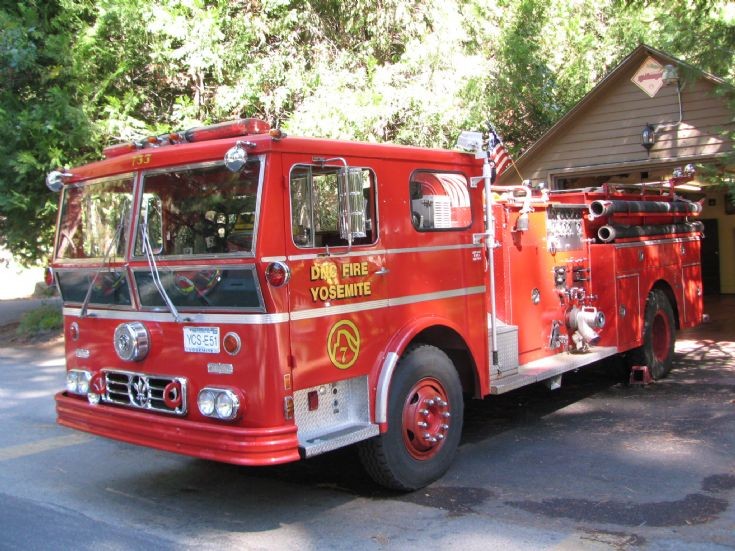 Fire Engines Photos - Ward Lafrance Pumper Yosemite National park