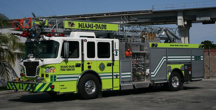 Fire Engines Photos - Miami Dade Fire Rescue Aerial 2 - Florida