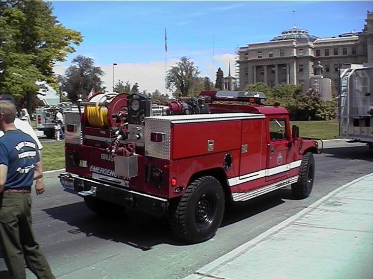 Fire Engines Photos - Hummer Brush Fire Truck side