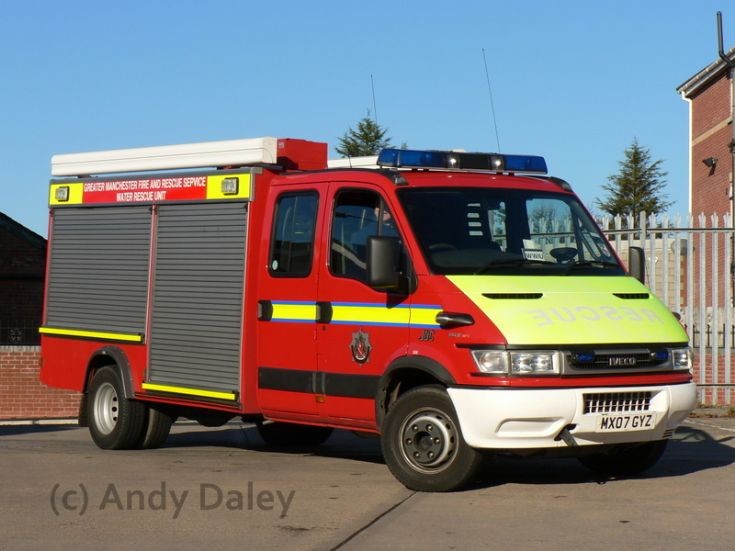Fire Engines Photos - Greater Manchester Fire - Water Rescue Unit