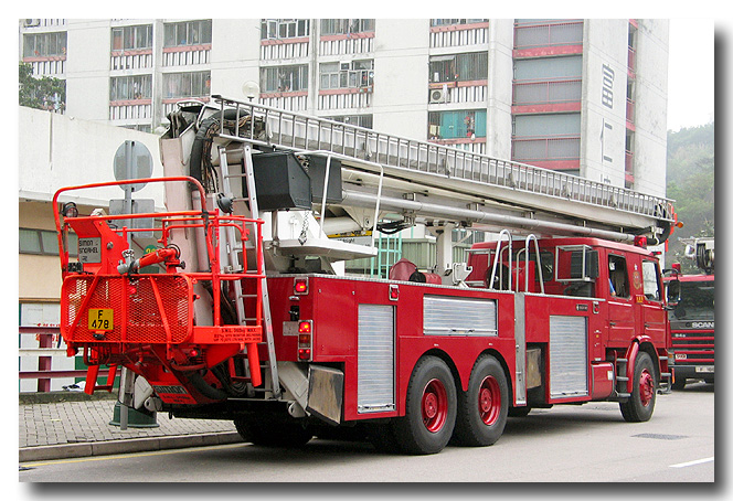 Fire Engines Photos - Scania Simon Snorkel Hydraulic Platform Hong Kong