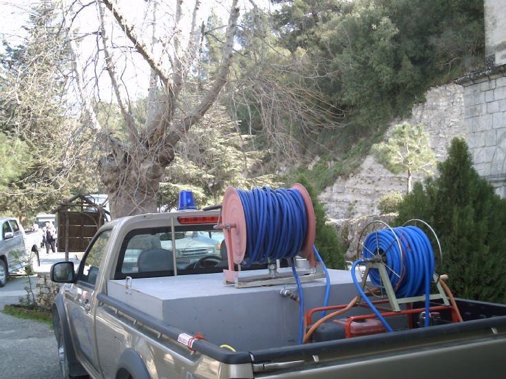 isuzu fire truck Cyprus back