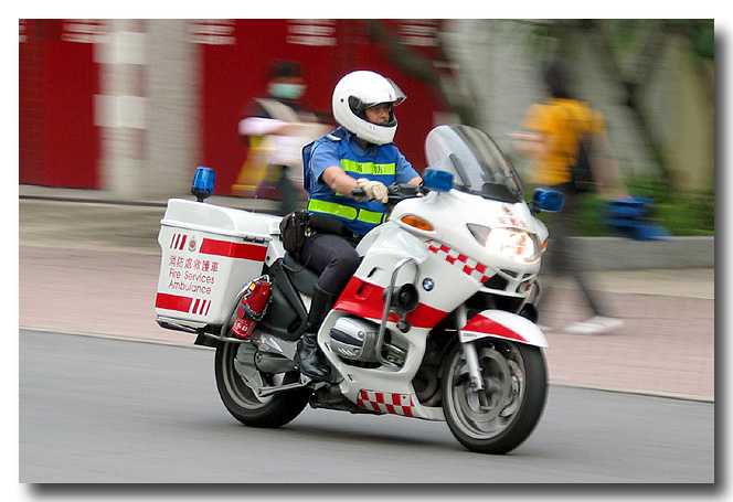 Fire Engines Photos - A612 EMAMC BMW Motorcycle Hong Kong