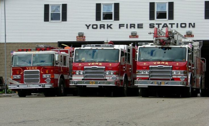 Fire Engines Photos - York Fire Department line-up