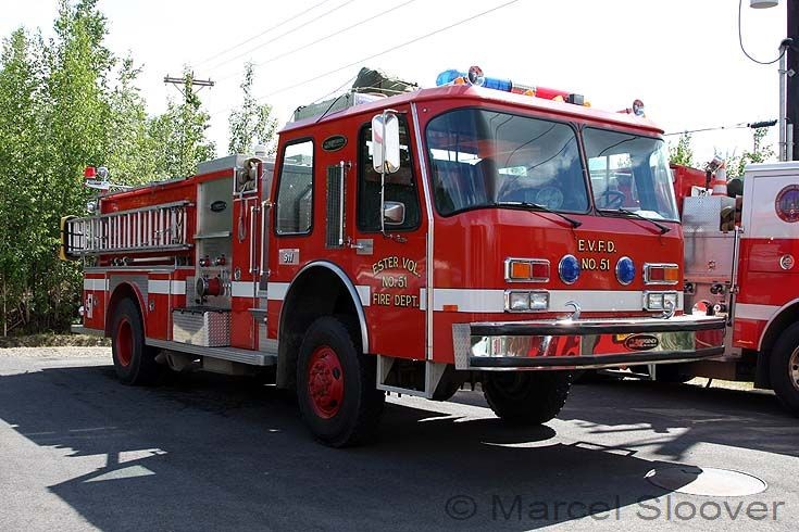 Fire Engines Photos - Ester V.F.D. Alaska E-One pump 51