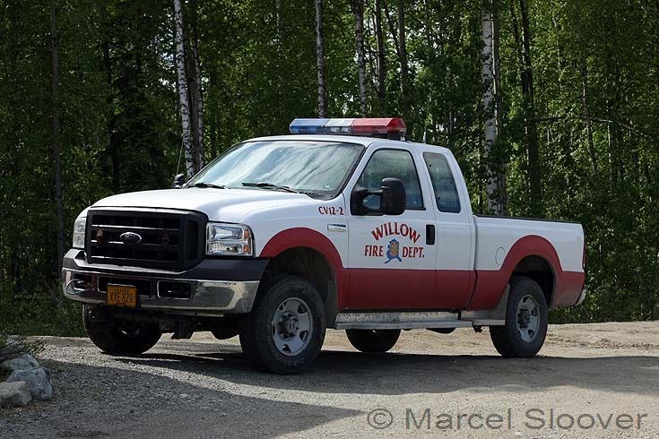 Fire Engines Photos - Willow Fire department Alaska Ford pick-up.