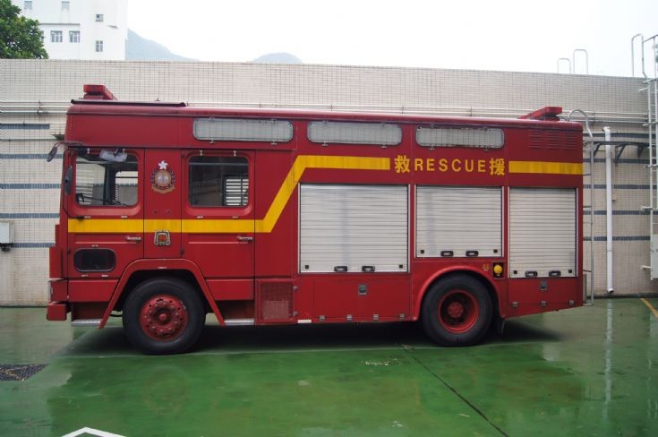 Fire Engines Photos - Classic Hong Kong Dennis Rescue truck