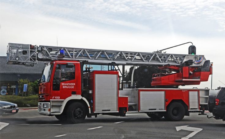 Fire Engines Photos - Turntable ladder, Bruges, Belgium.