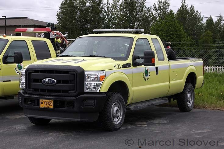Fire Engines Photos - D-71 Forestry Alaska Ford F-550