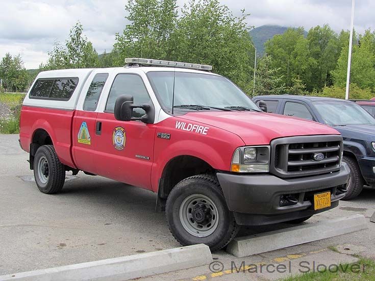 Fire Engines Photos - Wildfire Ford Anchorage Alaska