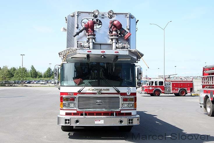 Fire Engines Photos - ALF LTI Ladder 3 Anchorage Fire dept front