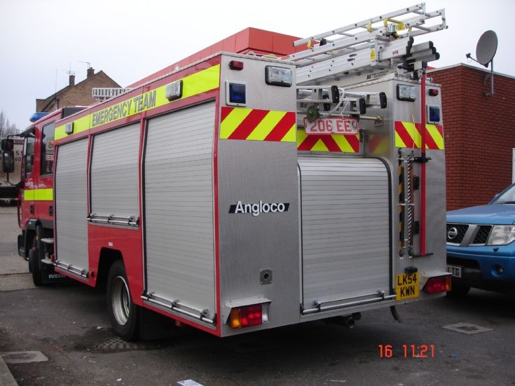 Fire Engines Photos - Eurocargo/Angloco appliance LK54 KWN back