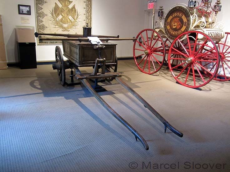 Fire Engines Photos - Two way hand pumped engine Fire museum NYC