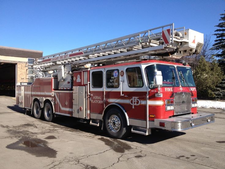 Fire Engines Photos - Calgary Fire Dept Aerial 17