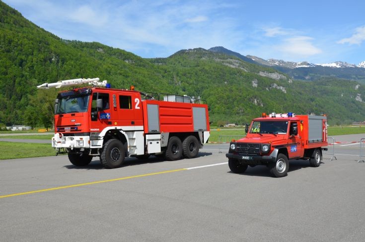 Fire Engines Photos - First attack unit Swiss Airforce
