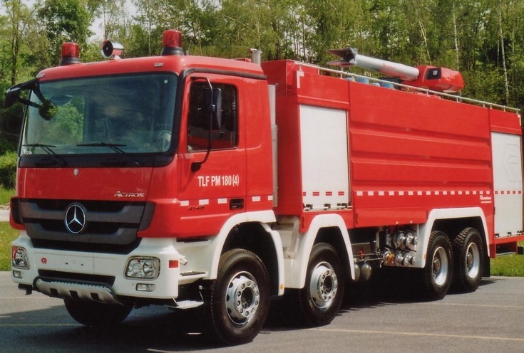 Fire Engines Photos - Big Tanker Mercedes Rosenbauer