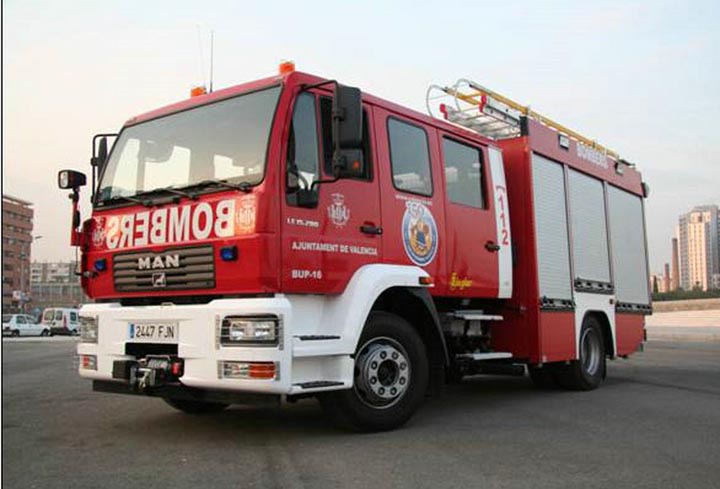 Fire Engines Photos - Bomberos Valancia Spain MAN Watertender