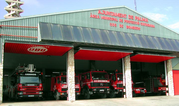 Fire Engines Photos - Fire Station II of Palma de Mallorca Spain
