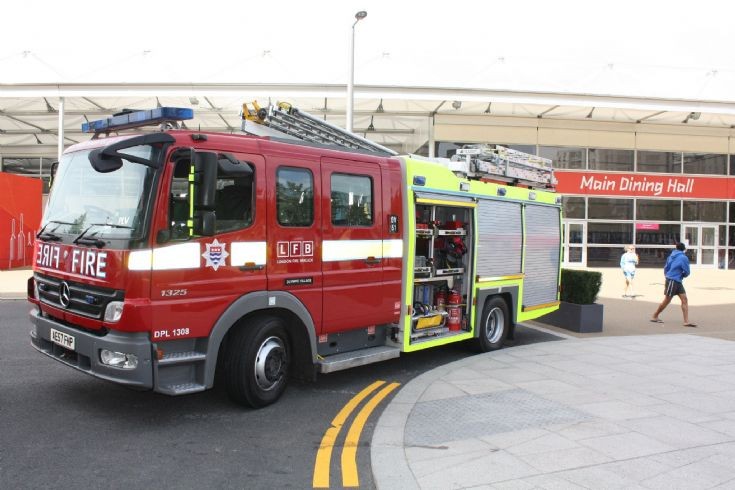 Fire Engines Photos - Olympic Fire Engine Mercedes Atego LFB