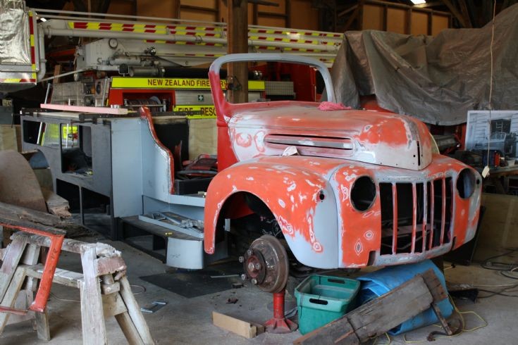 Fire Engines Photos - New Zealand Ford restoration Ferrymead museum