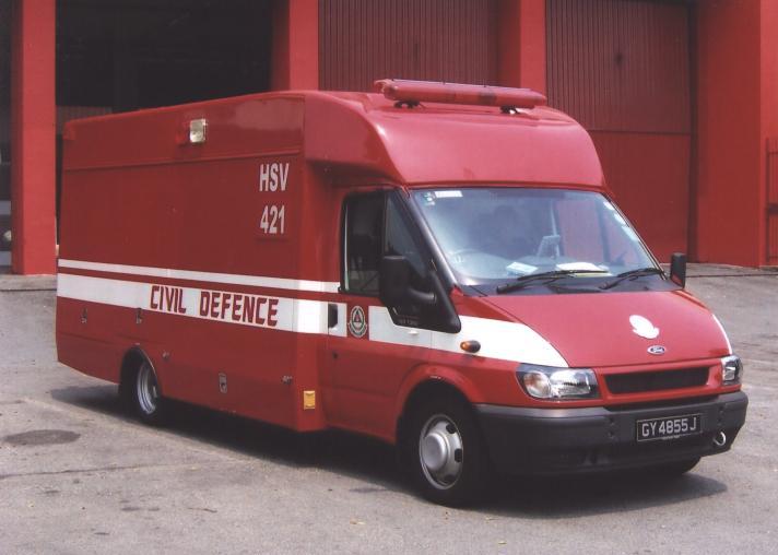 Fire Engines Photos - Singapore Ford Transit Hazmat