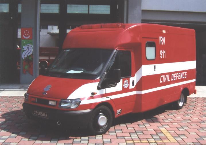 Fire Engines Photos - Singapore Ford Transit Incident Response Unit