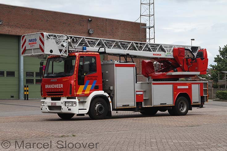 Fire Engines Photos - Brandweer Kapellen Belgium Iveco Magirus Ladder