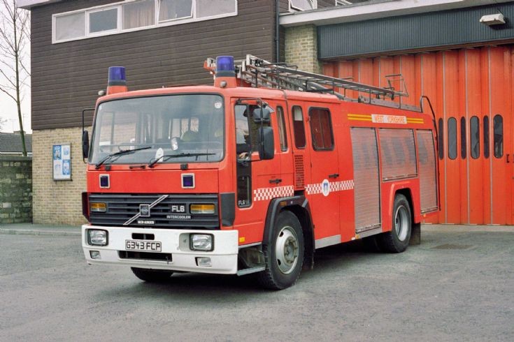 Fire Engines Photos - Volvo FL6/HCB Angus of West Yorkshire c1998.