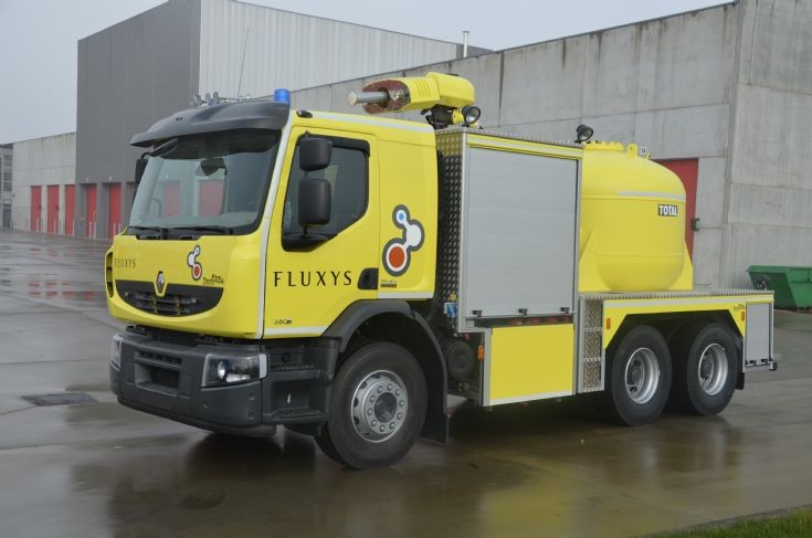 Fire Engines Photos - Fire Brigade Fluxys Zeebrugge Renault