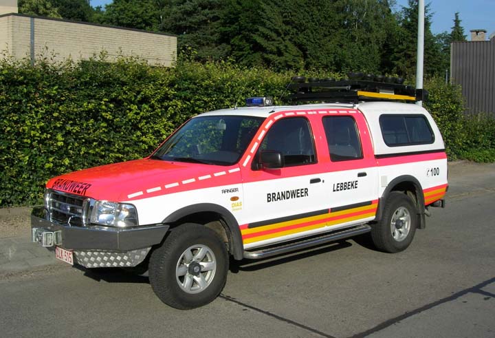 Fire Engines Photos - Brandweer Lebbeke Belgium Ford Ranger