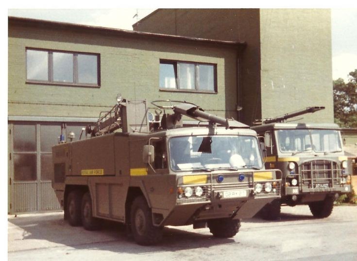 Fire Engines Photos - RAF fire service 1980's Crashtenders Gutersloh
