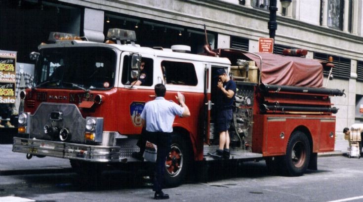 Fire Engines Photos - FDNY Engine 1 Mack Grand Central station