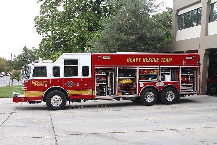 Fire Engines Photos - Salt Lake City FD Heavy Rescue 5