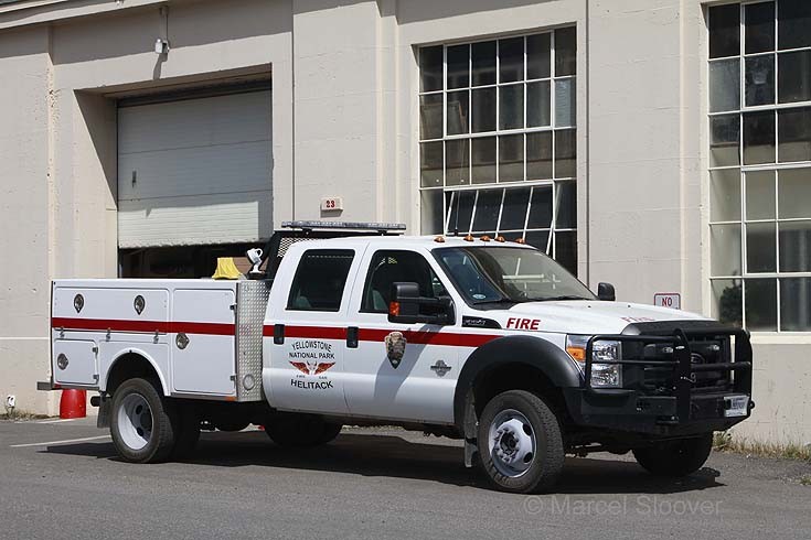 Fire Engines Photos - Ford Helitack Yellowstone National Park
