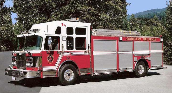 Fire Engines Photos - Coquitlam, BC Engine 1