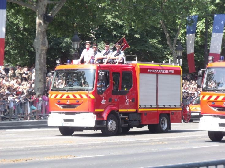 Fire Engines Photos - Renault fire truck for Bastille Day.
