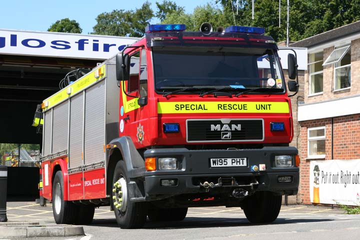 Fire Engines Photos - Special Rescue Unit MAN Fire station Stroud