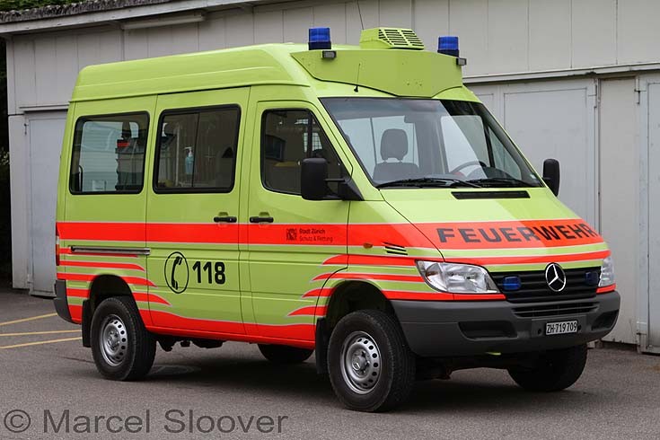 Fire Engines Photos - Stadt Zurich Feuerwehr van