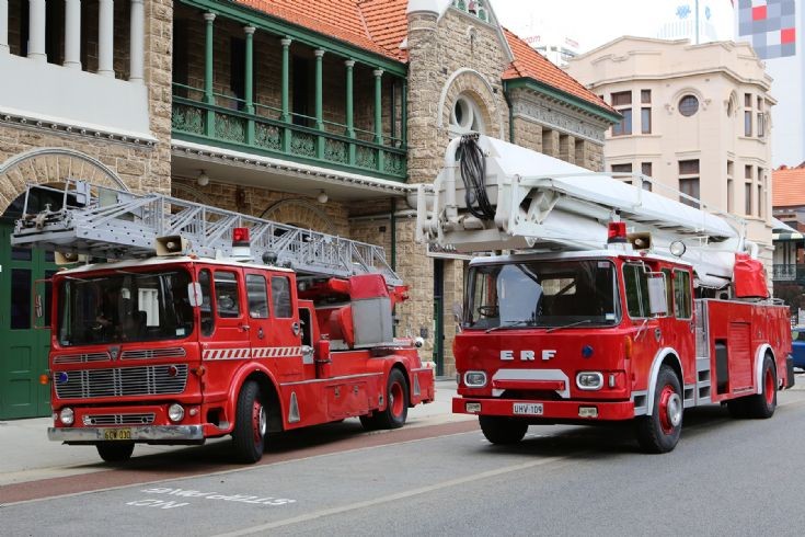 Fire Engines Photos - 1976 AEC & 1968 ERF pictured together