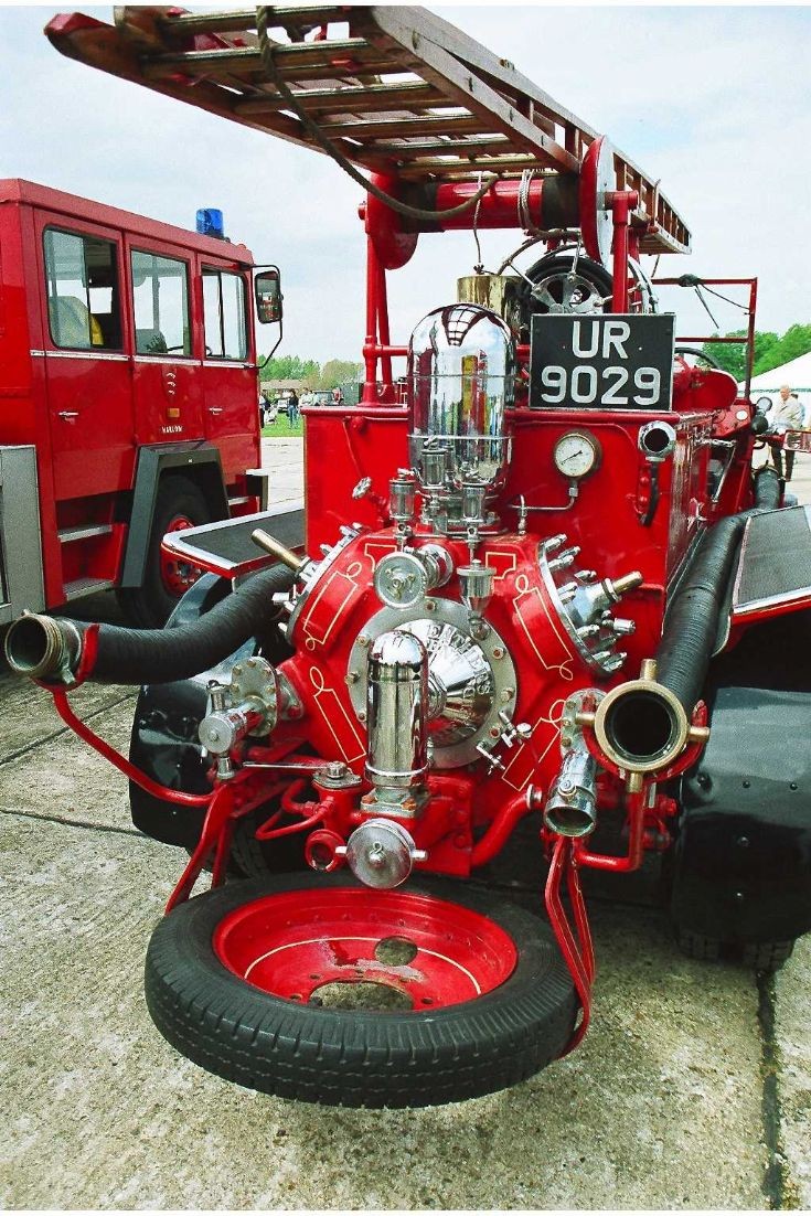 Fire Engines Photos - Ex Ware Merryweather UR 9029 at Duxford early 90's
