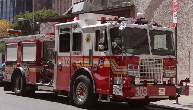 Fire Engines Photos - FDNY Engine 303 is a 2016 KME